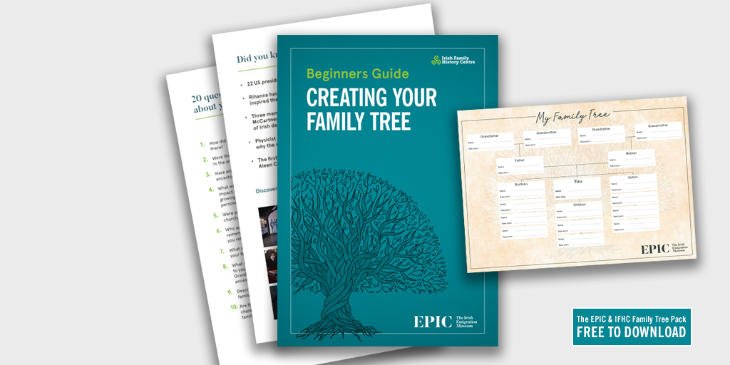 Begin your Irish genealogy research with our free Family Tree Pack